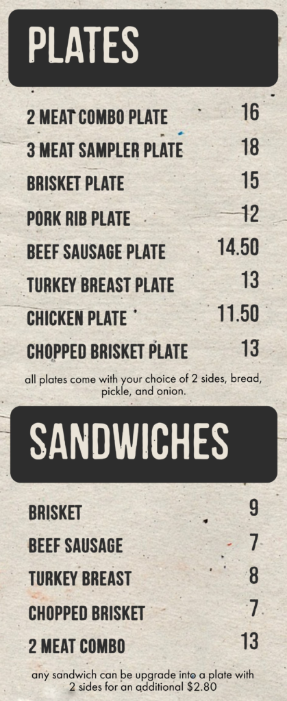 Menu - Luling BBQ
